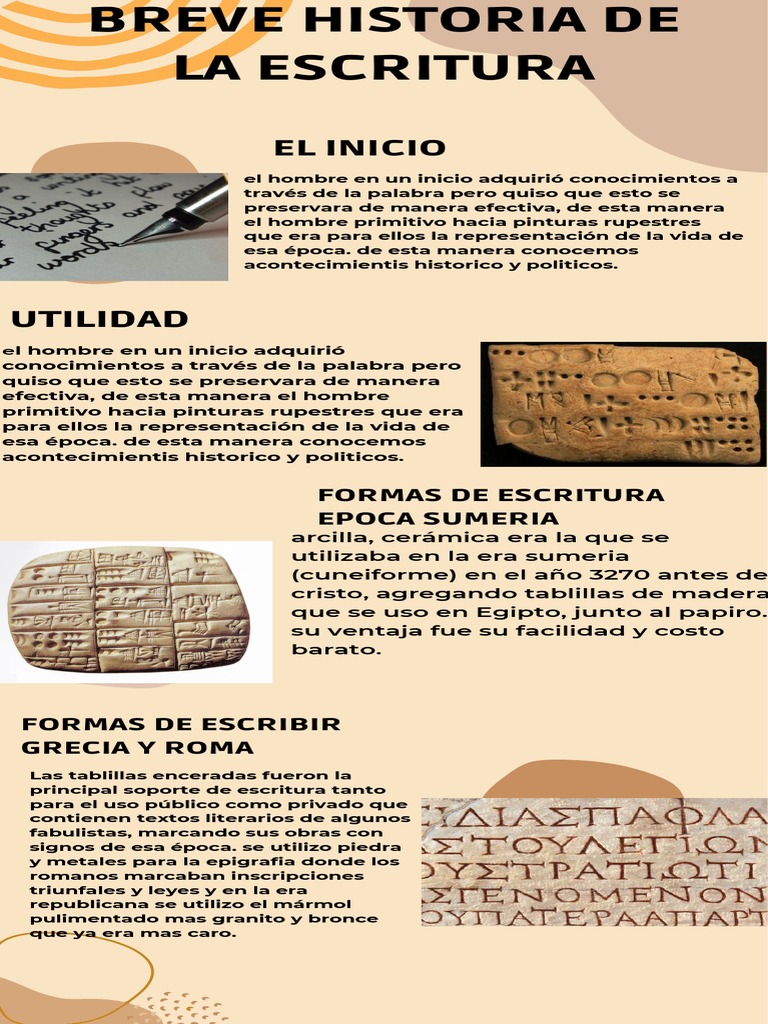 Breve Historia de La Escritura | PDF | Papel | Papiro