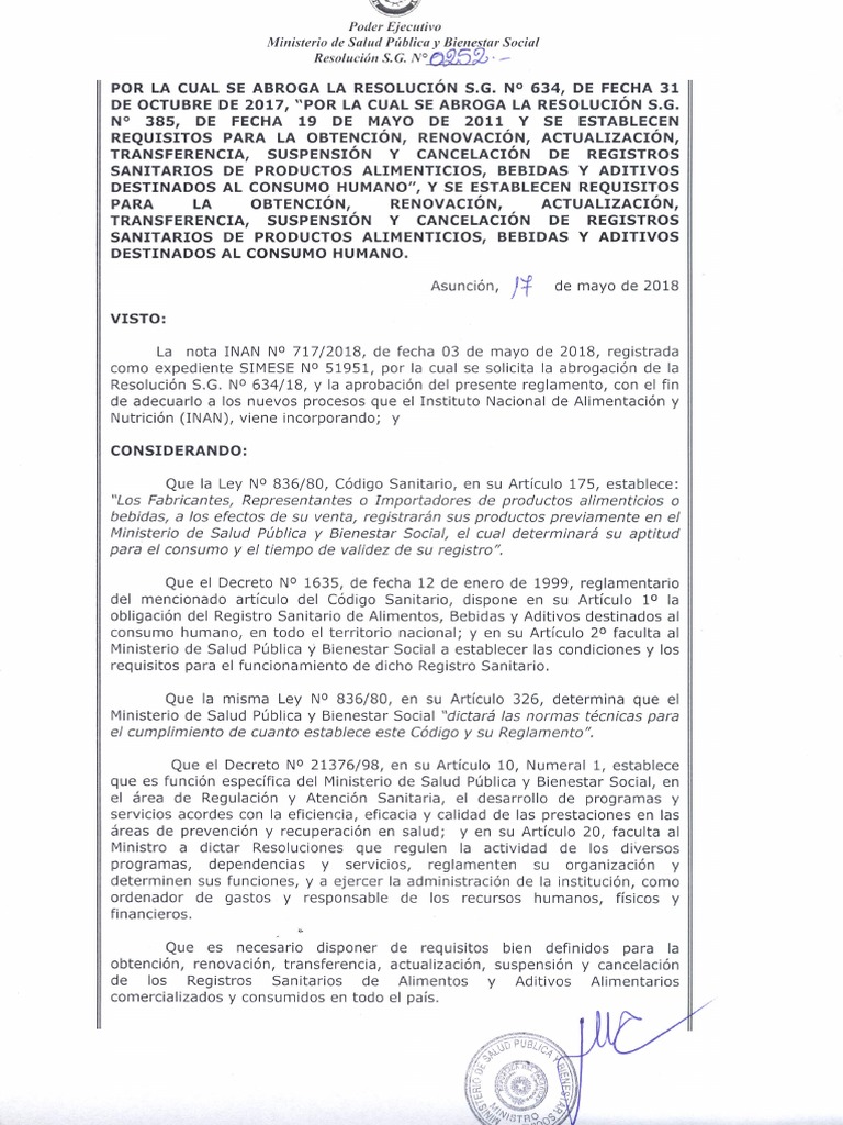 Registro Sanitario de Productos | PDF