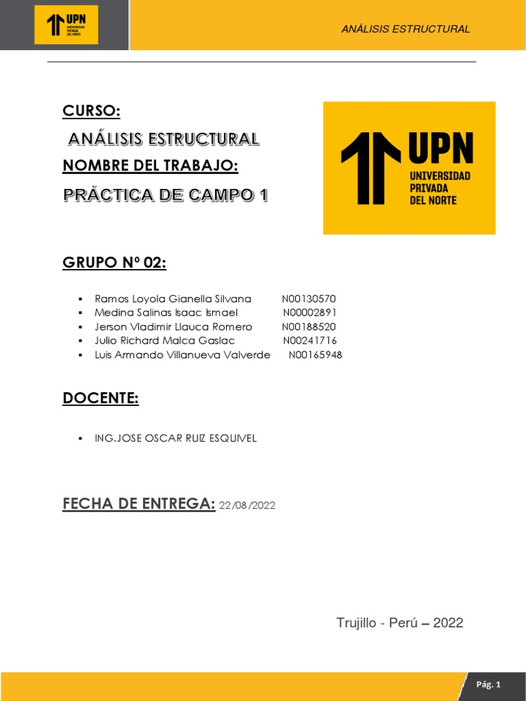 PC01 Analisisestructural | PDF