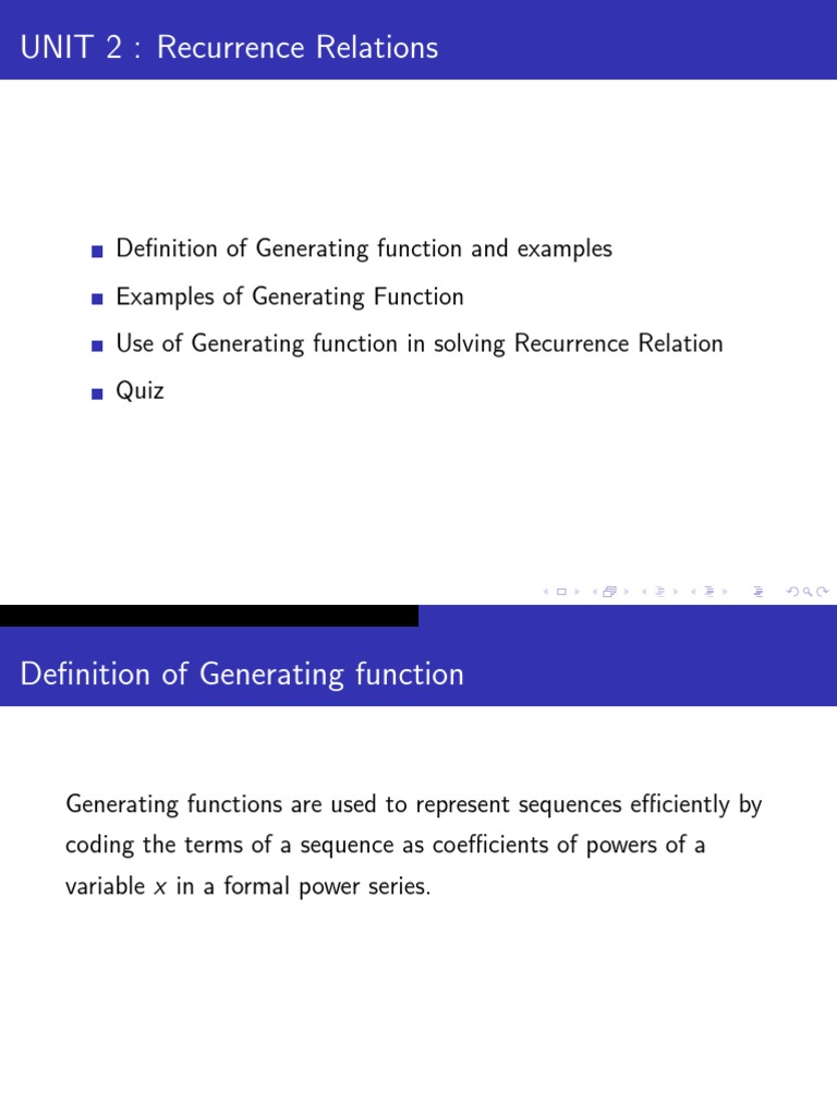 Lecture 13 | PDF | Recurrence Relation | Function (Mathematics)