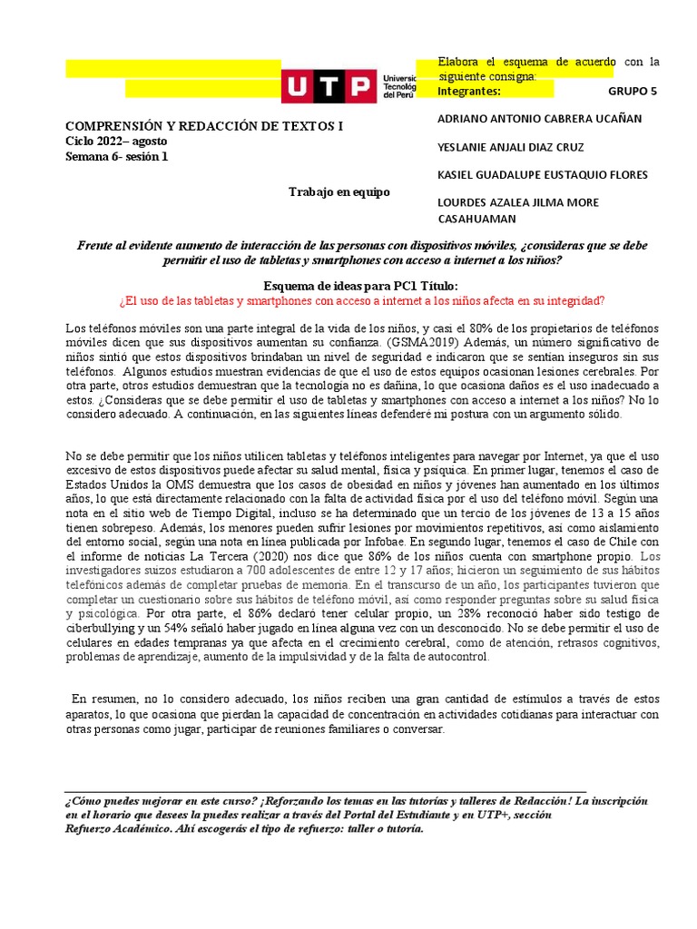 S06.s1-Esquema para PC1 (Material) 2022 Agosto | PDF | Teléfonos móviles | Smartphone