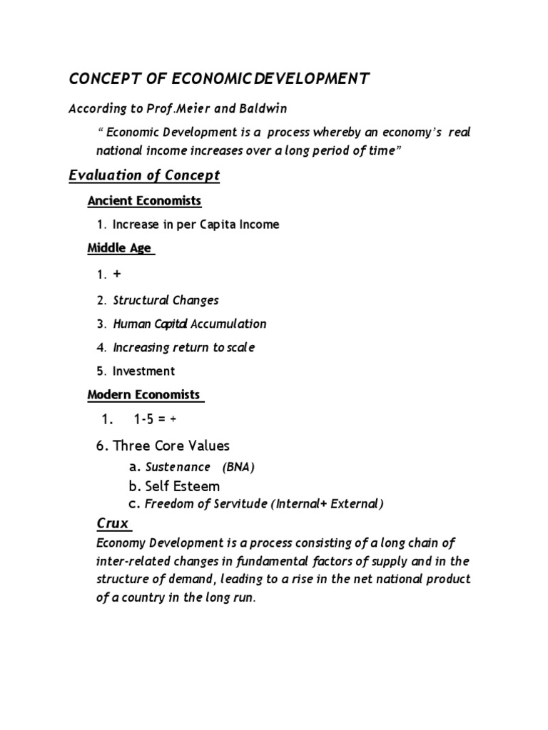 Concept of Economic Development | PDF