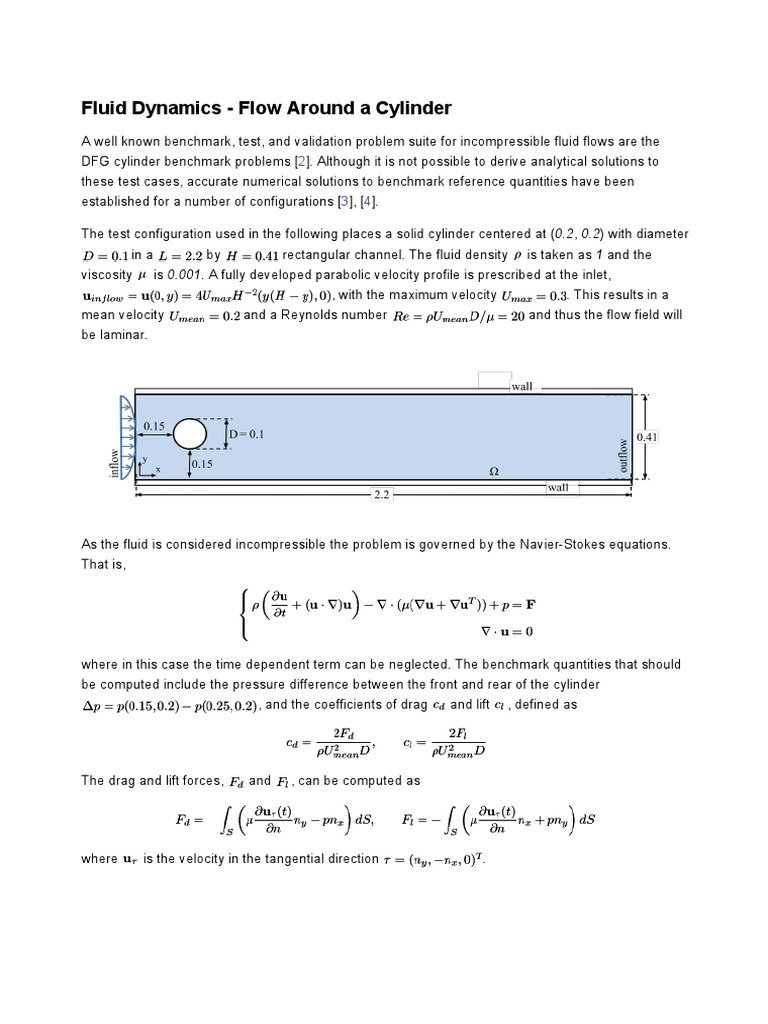 Fluid Dynamics - Flow Around A Cylinder (Matlab) | PDF | Fluid Dynamics | Button (Computing)