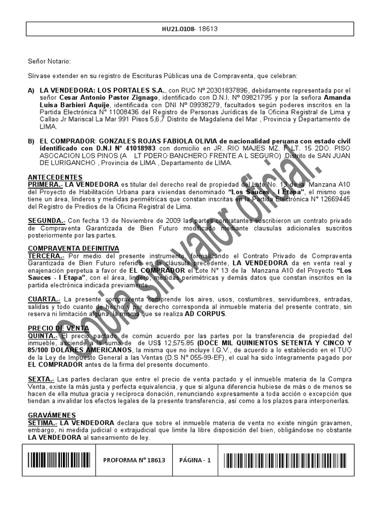 Cargo Respuesta A Incidente, Incidente - CAS-129625-S8P2L0, Proforma ...