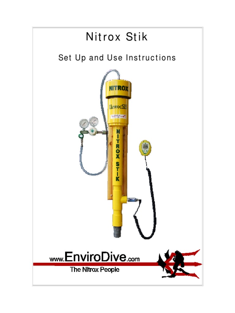 Nitrox Stik Instruction Manual | PDF | Pipe (Fluid Conveyance) | Scuba ...