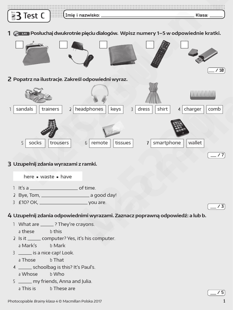 Brainy kl4 Unit Test 3 Dyslexia | PDF