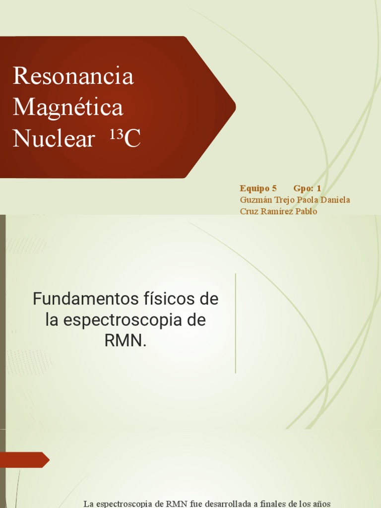 RMN C13-1 | PDF | Resonancia magnética nuclear | Química