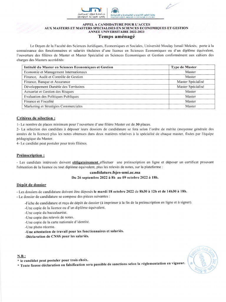 Scan Fta Meg2022 23001 | Download Free PDF | Master (diplôme ou grade universitaire)