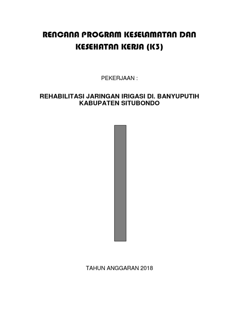 Rencana Program K3 | PDF