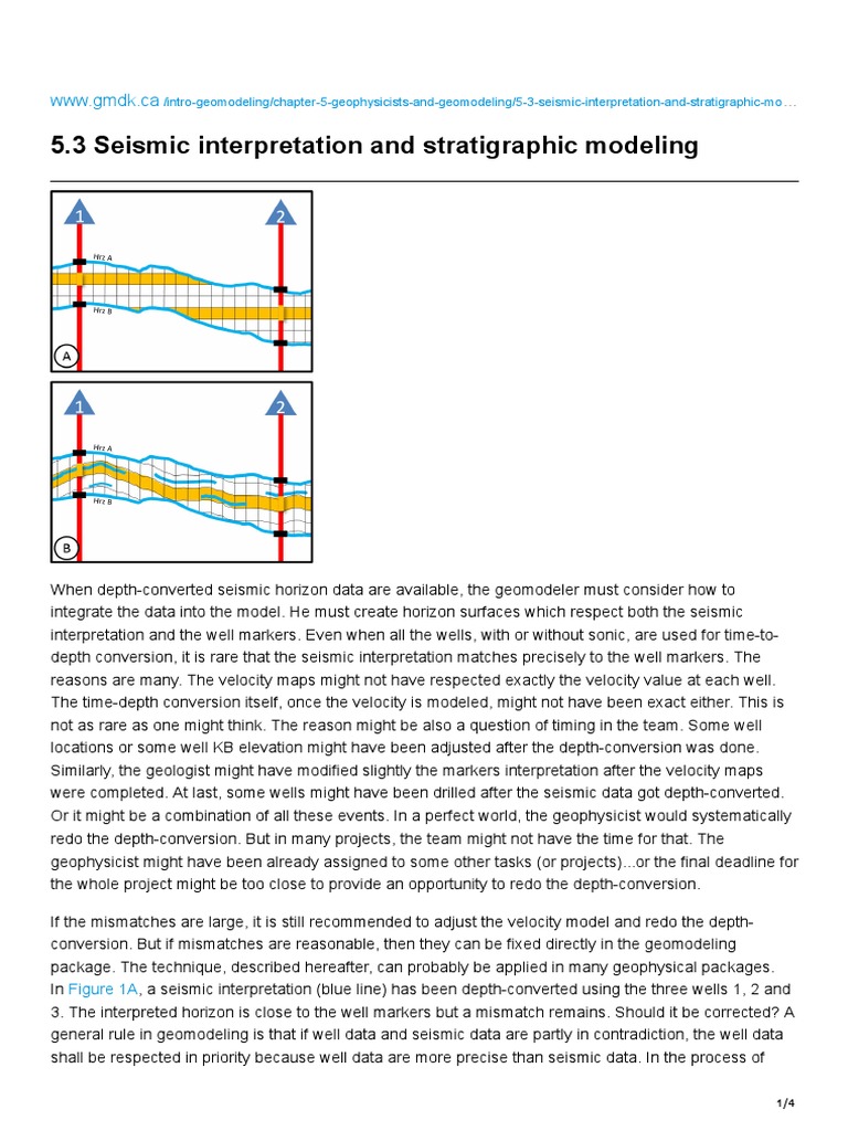 GMDK - Ca-53 Seismic Interpretation and Stratigraphic Modeling | Download Free PDF | Horizon