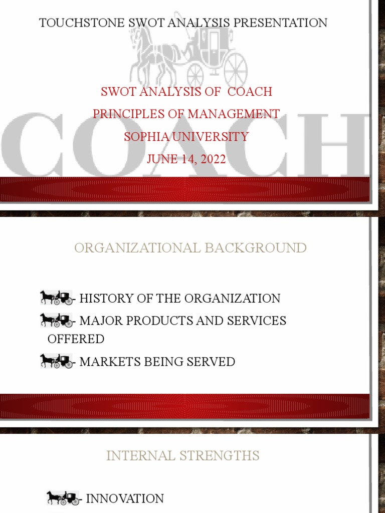 Coach SWOT Analysis Overview | PDF | World Wide Web | Internet & Web