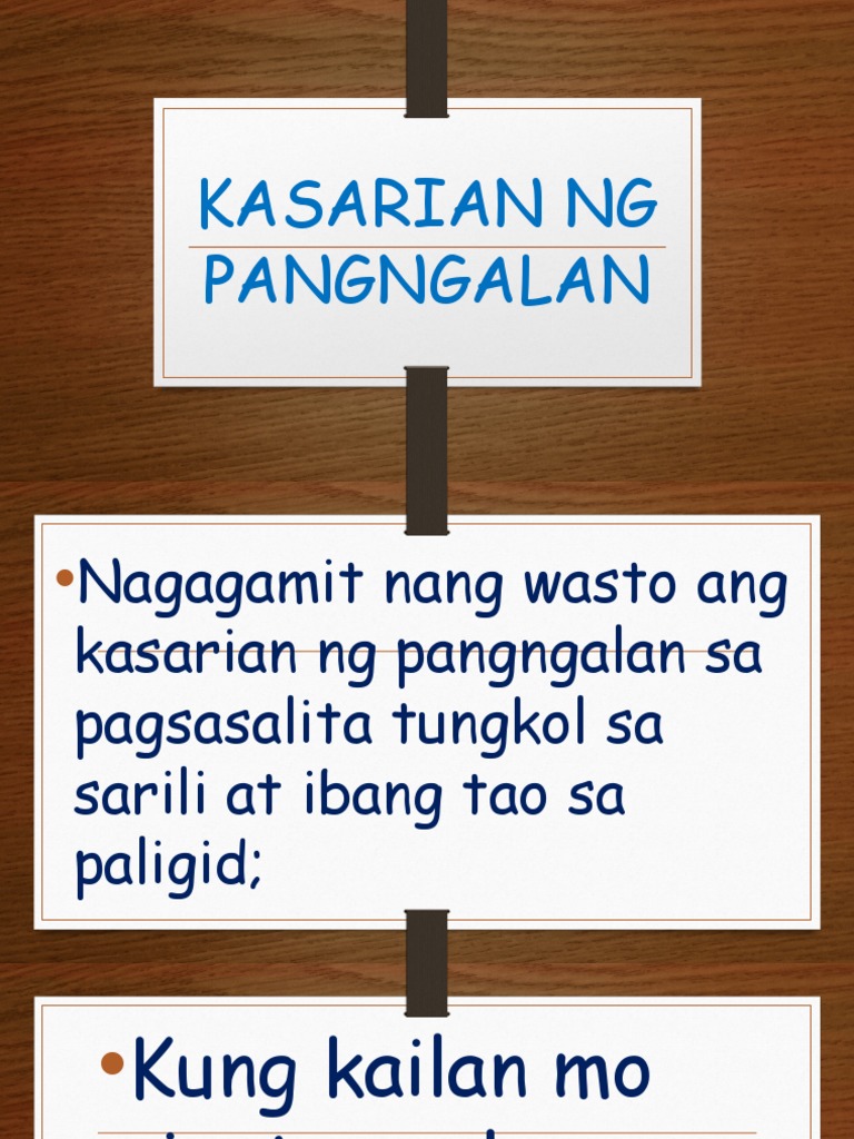 Kasarian NG Pangngalan | PDF
