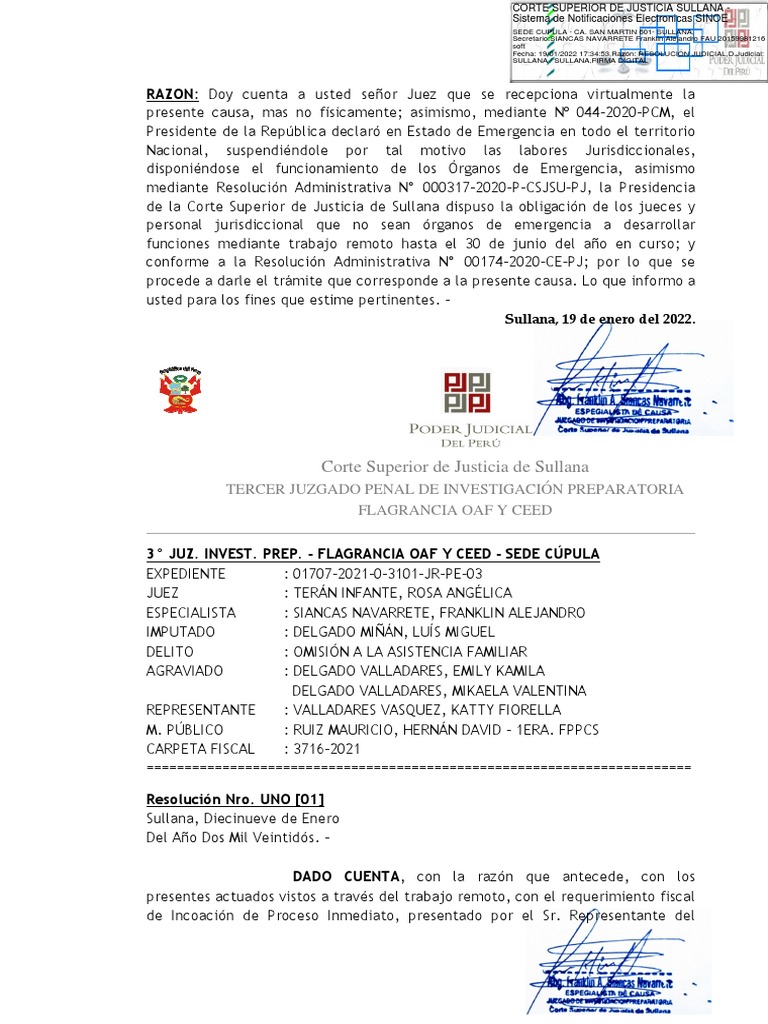 Resol. Nro. Uno | PDF | Ley procesal | Ley Pública