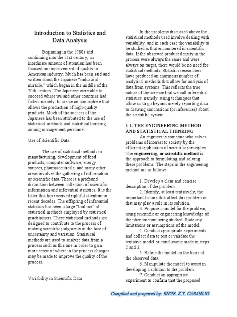 Introduction To Statistics and Data Analysis | PDF | Statistics | Sampling (Statistics)