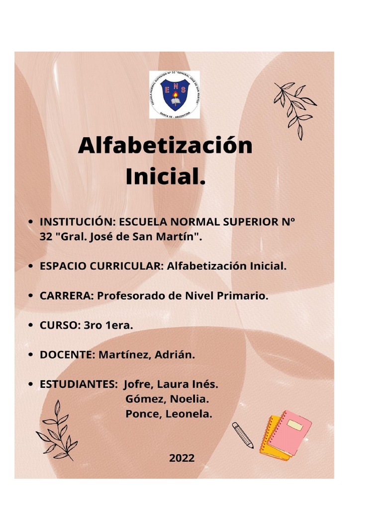 Alfabetización Inicial | PDF | Método de enseñanza | Literatura