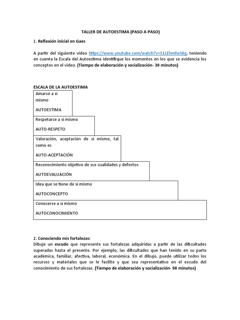 Paso A Paso de Autoestima | PDF | Autoestima | Cognición