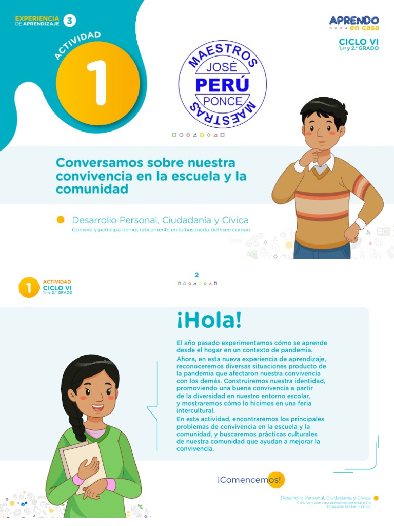 DPCC 1° y 2° - EDA 3 - ACTV. 1 - Archivos JOSEPH PONCE | PDF | Desarrollo personal | Evaluación