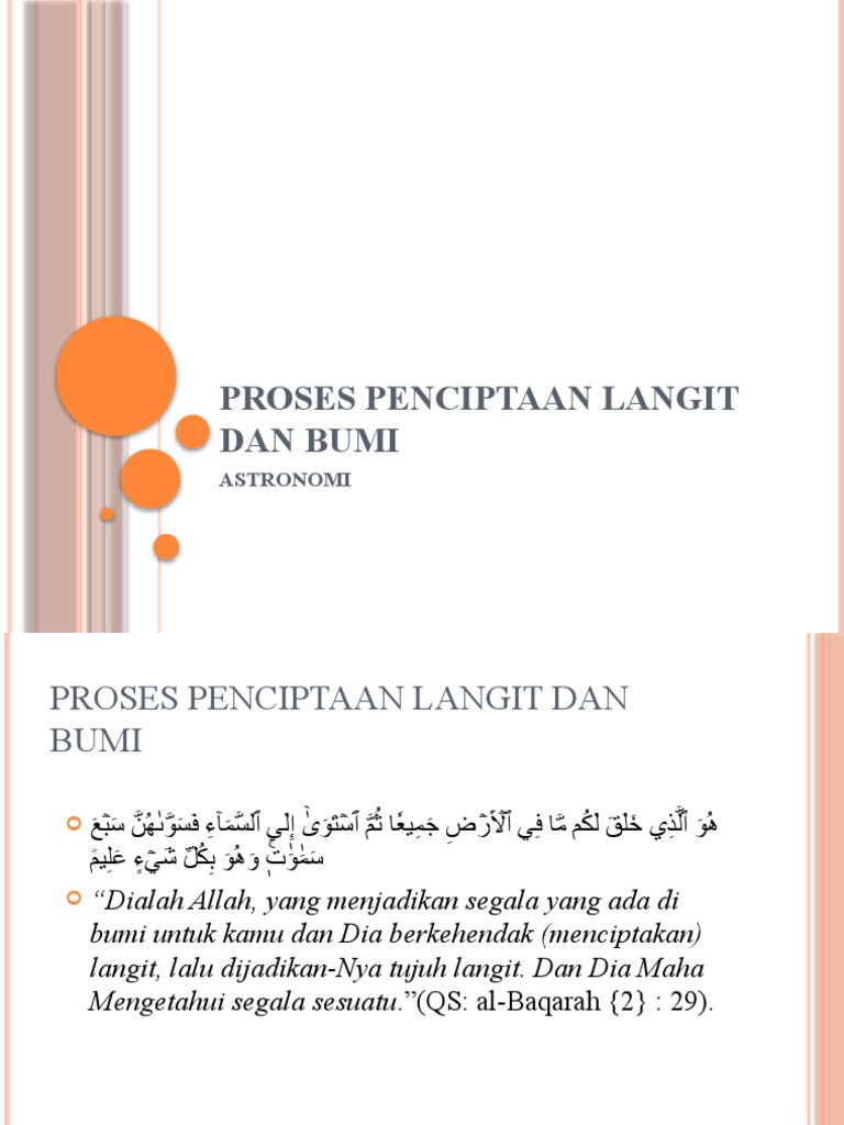 Proses Penciptaan Langit Dan Bumi | PDF