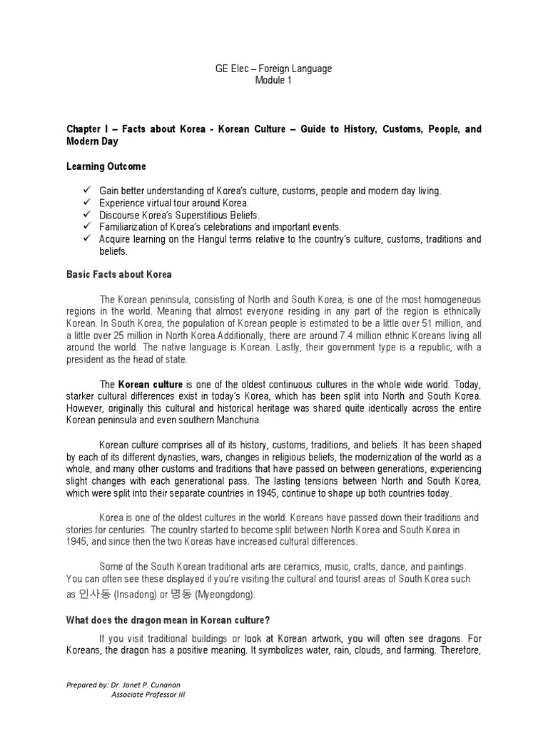 GE Elec - Korean Culture Guide | PDF | Korean Cuisine