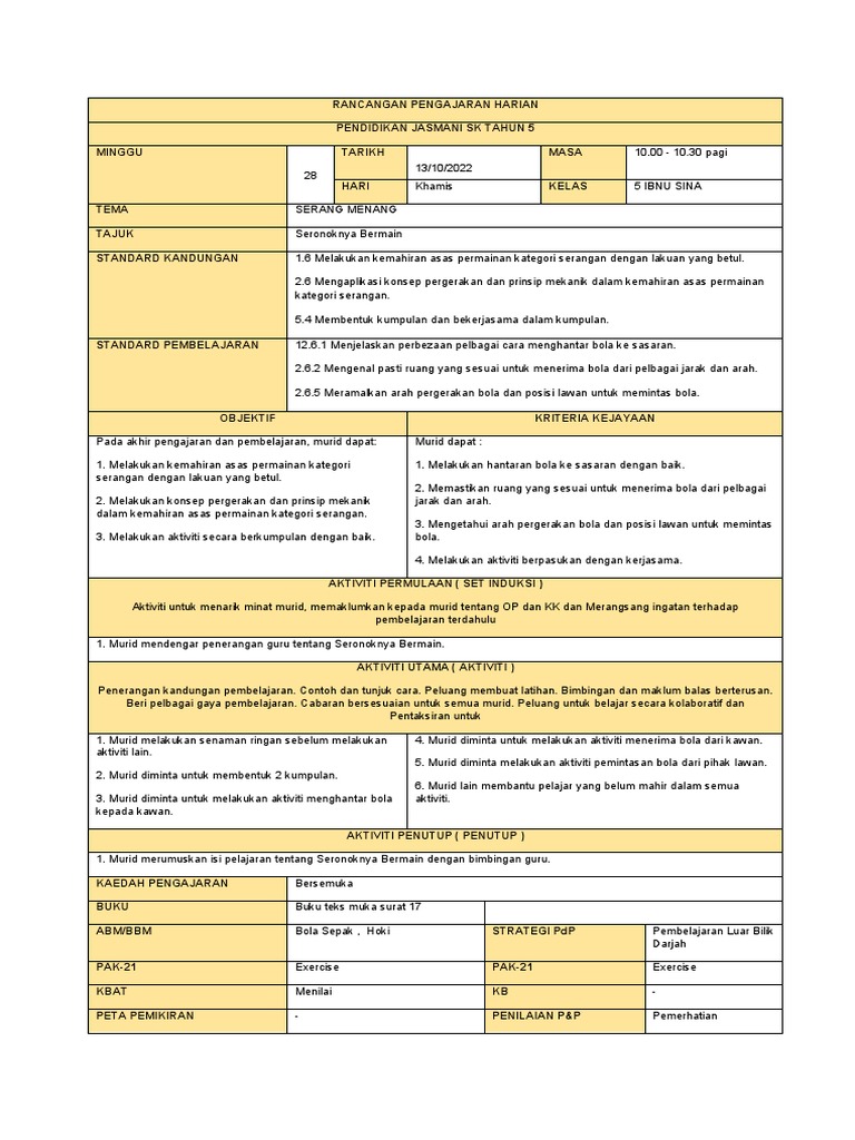 RPH PJ 5 Ibnu Sina M28 KHAMIS | PDF