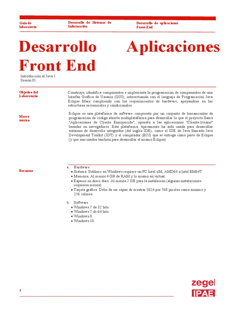 Desarrollo de Aplicaciones Front End - IL1 - S1 | PDF | Algoritmos ...