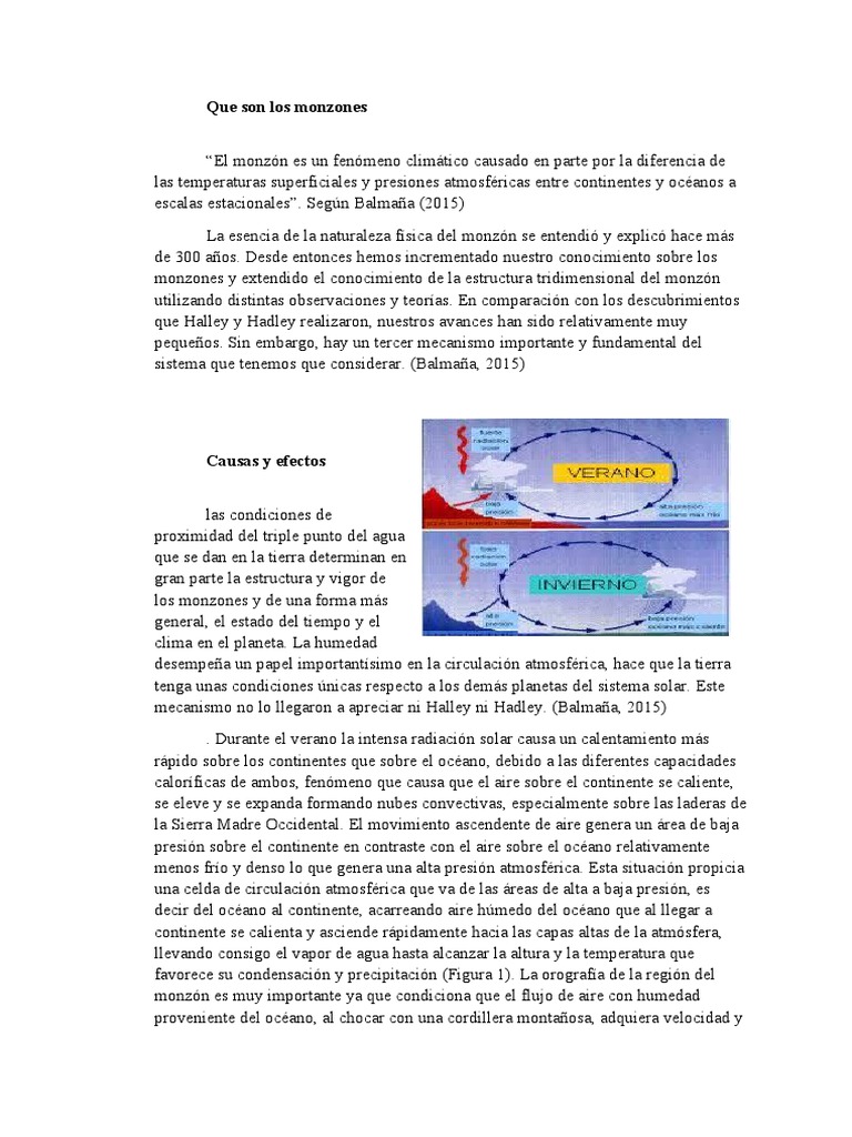 Que Son Los Monzones | PDF | Tierra | Monzón