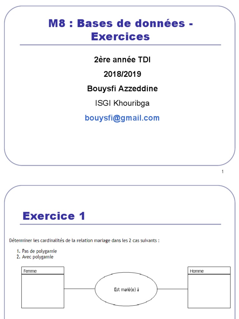 Exercice MCD | PDF