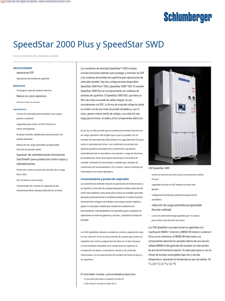SpeedStar 2000 Plus and SpeedStar SWD Drives 15 AL 42223 PS - En.es ...