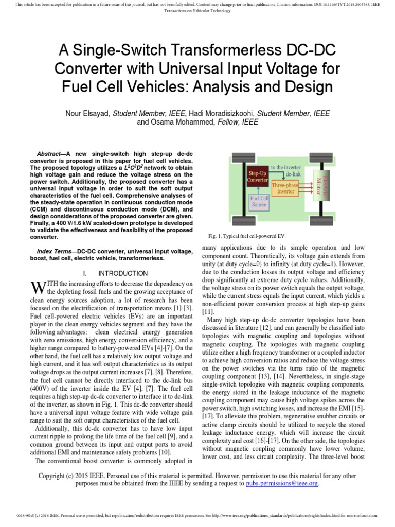 A Single-Switch Transformerless DC-DC Converter With Universal Input ...