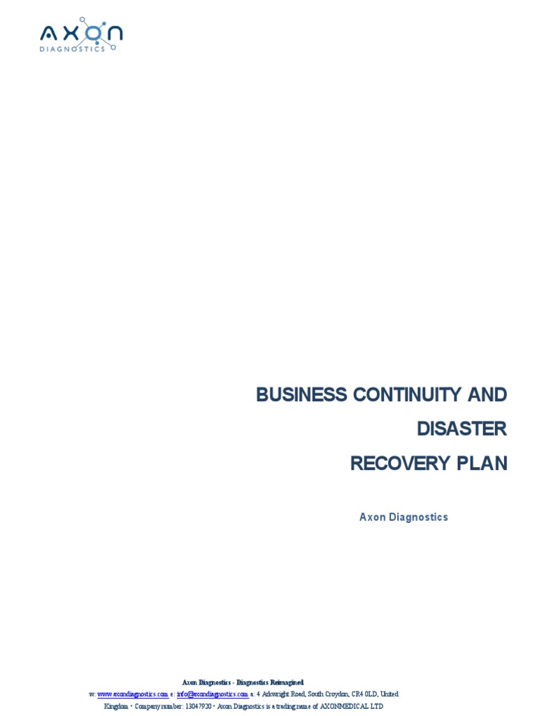 Business Continuity and Disaster Recovery Plan v1.0 | PDF | Laptop ...