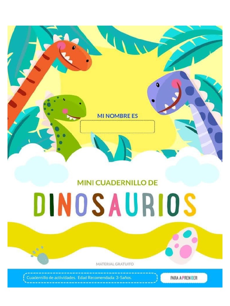 Cuaderno de Dinosaurios Niños Pequeños | PDF