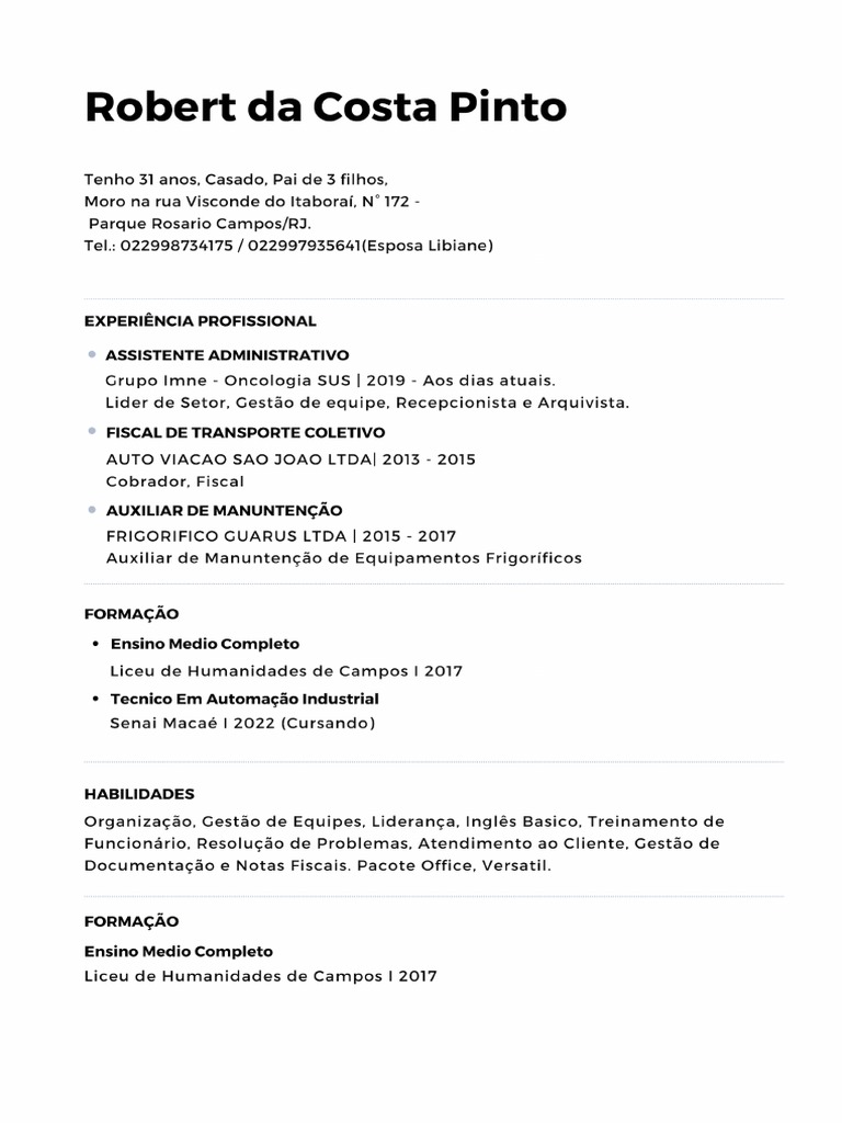 Curriculo Simpoles Robert Com O TEC | PDF