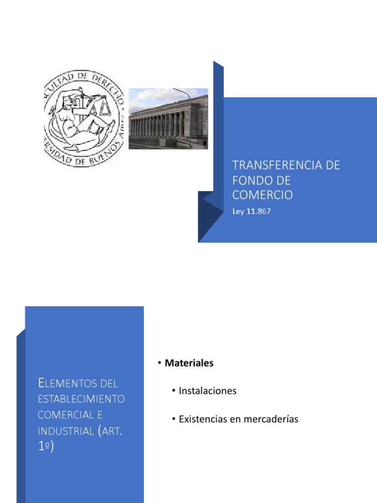 Transferencia de Fondo de Comercio | PDF | Patentar | Propiedad