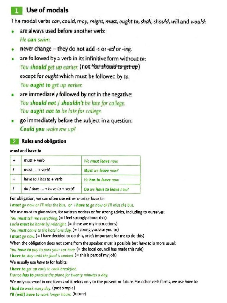 Modals Fce Obligation | PDF