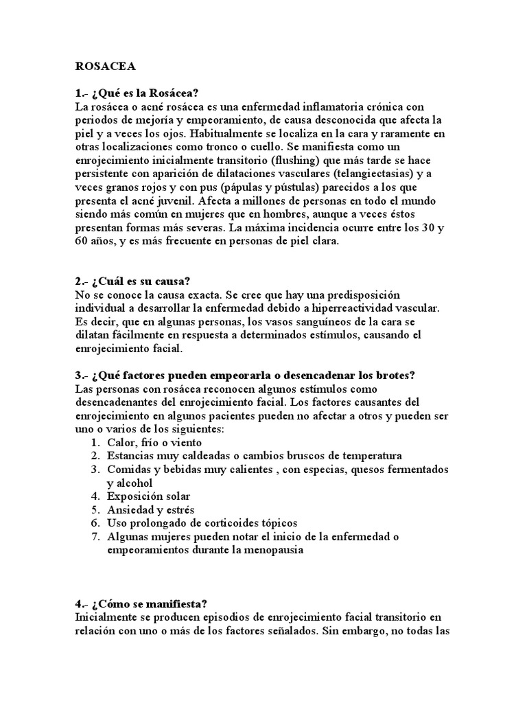 Rosacea | PDF | Piel | Ph