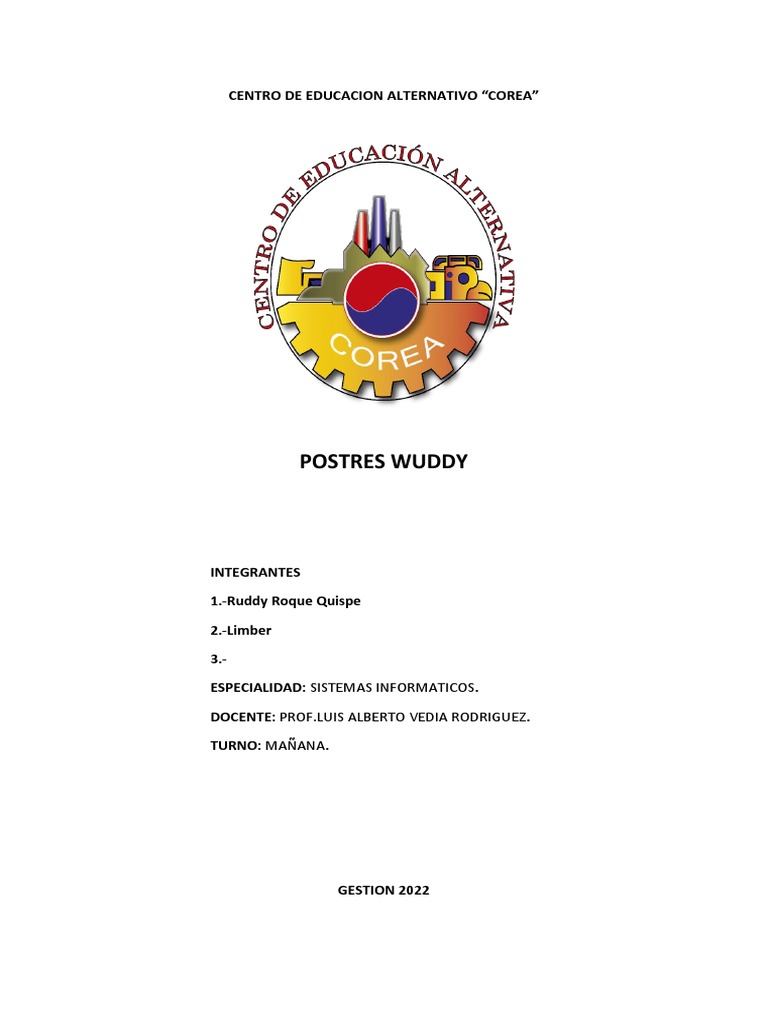 Emprendimiento de Postres Wuddy en Bolivia | PDF | Iniciativa ...