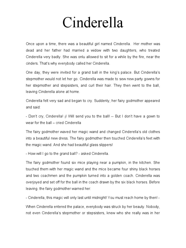Cinderella | PDF | Cinderella | Snow White