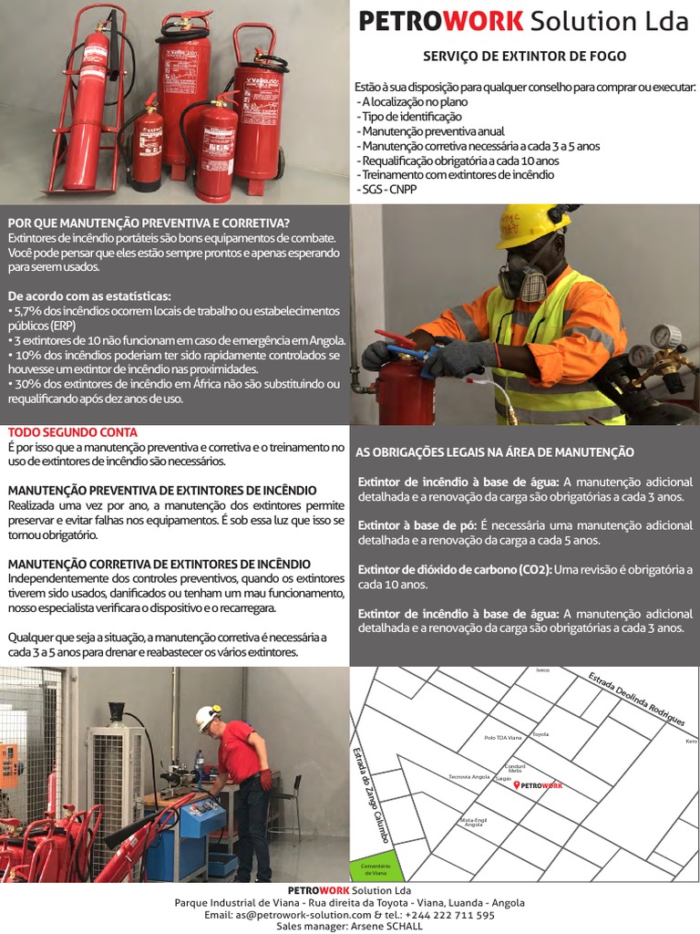 Flyer en Portugais Petrowork-Solution Service Extincteurs Zip | PDF