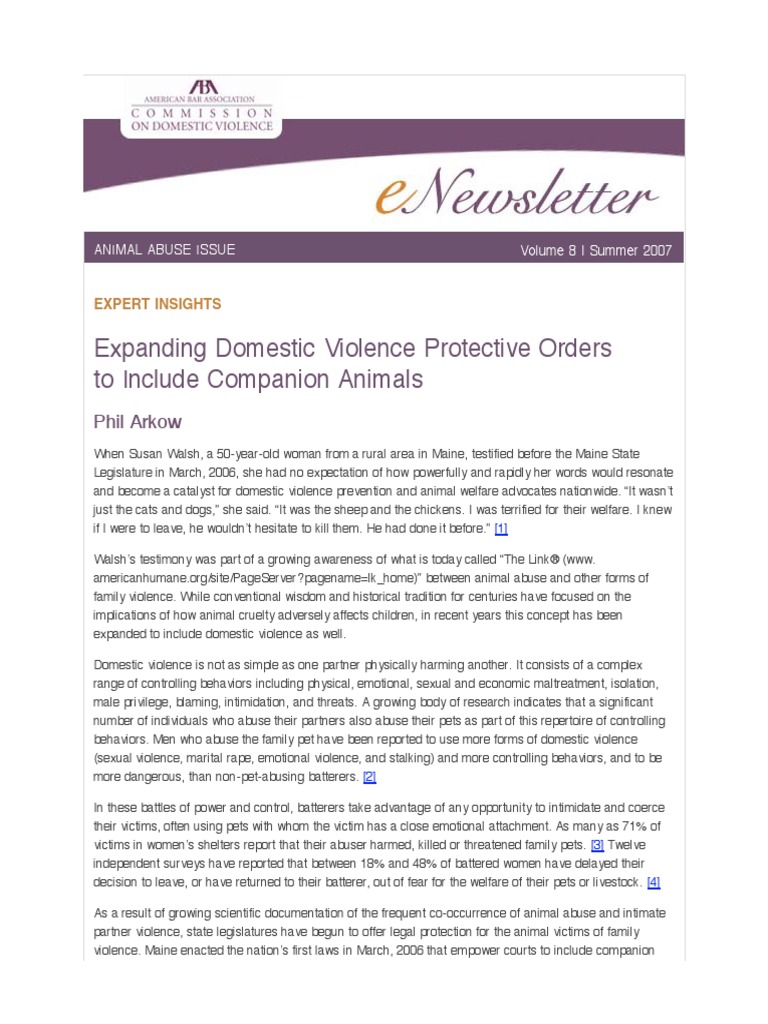 Expanding Domestic Violence Protective Orders | PDF | Domestic Violence | Violence