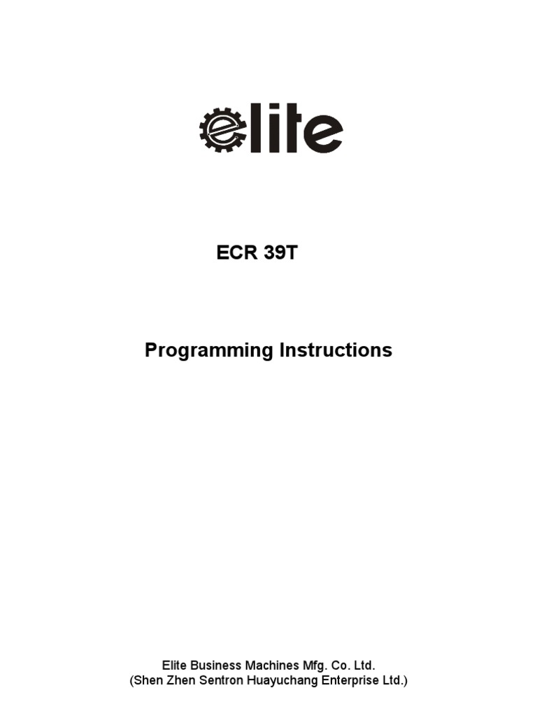 ECR39T Programming Instructions | PDF | Electrical Connector | Personal Computers