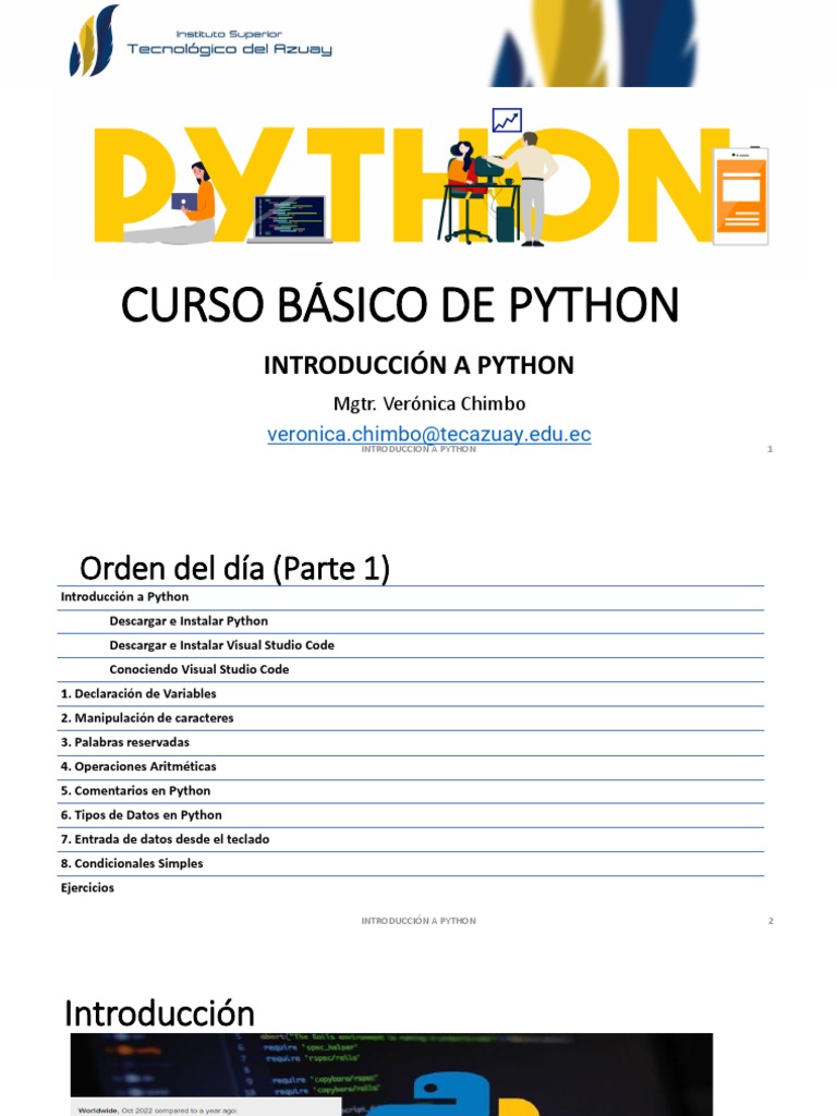Curso Básico De Python Pdf Python Lenguaje De Programación Lenguaje De Programación