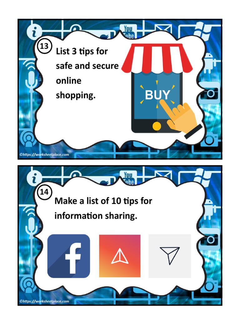 Social Media Task Card 13 14 | PDF