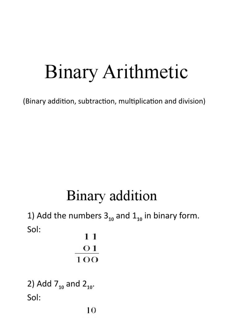 2.binary Arithmetic | PDF