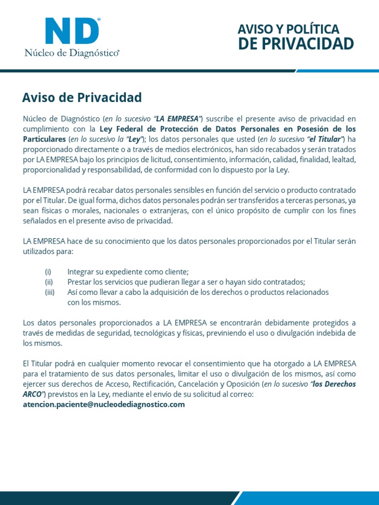 Aviso Politica Privacidad | PDF | Cookie HTTP | Privacidad en internet