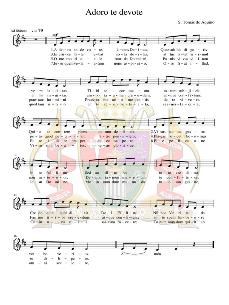 Adoro Te Devote - Satb | PDF
