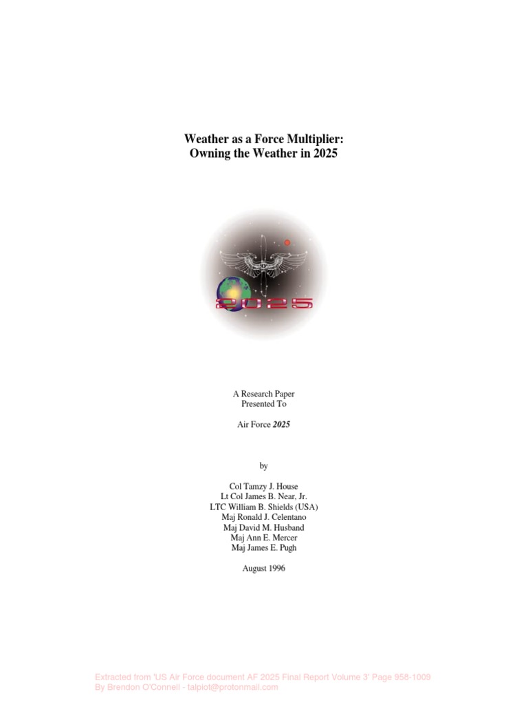 US Air Force Document AF 2025 Final Report - Weather Modification Extract - Part 3.pdf - 958 ...