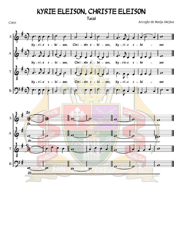 Kyrie Eleison - Misa de Taizé Satb | PDF