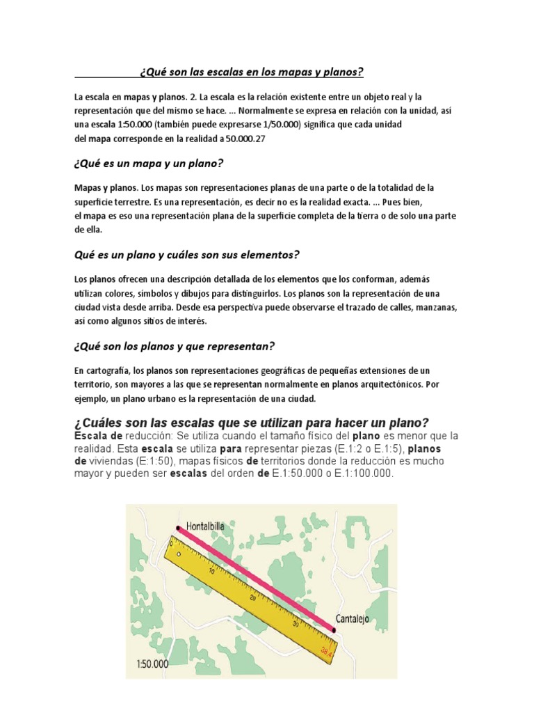 Leer E Interpretar Escalas En Planos Y Mapas – ELXJC