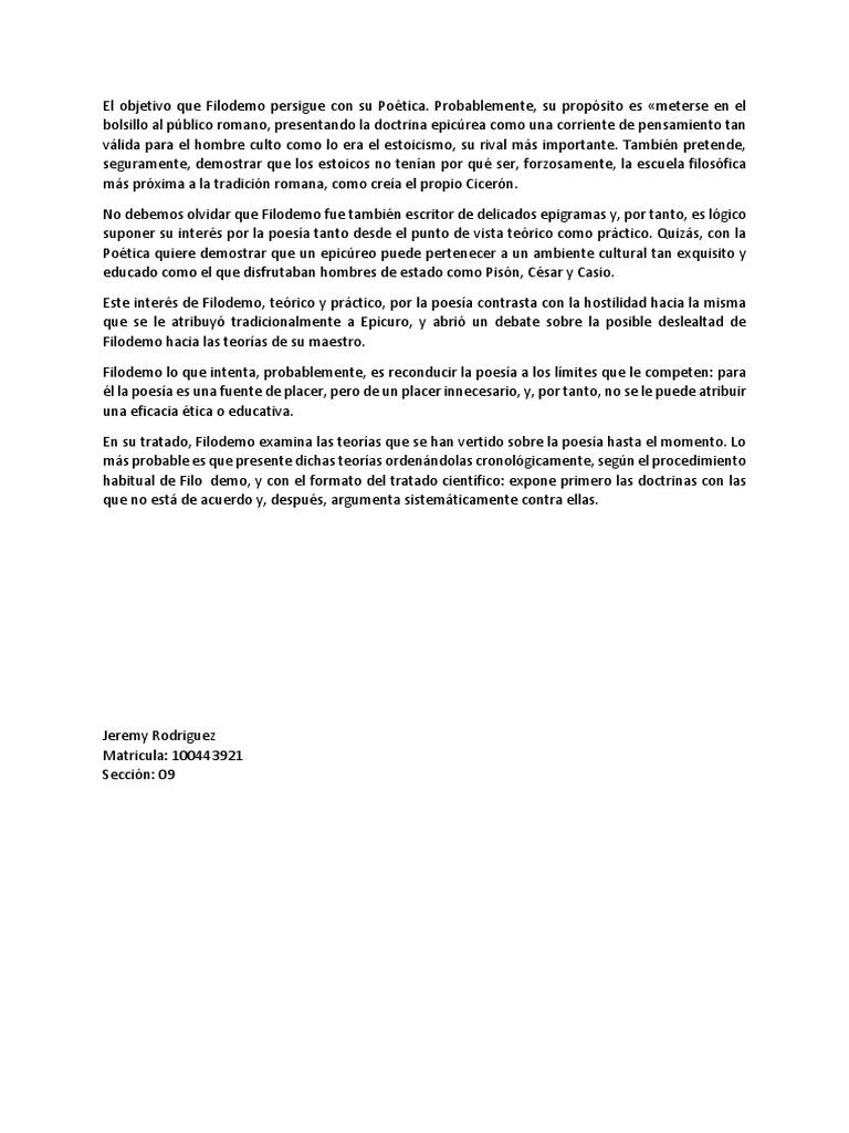 Filodemo de Gadara | PDF