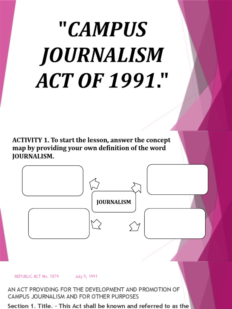 Campus Journalism Act of 1991 | PDF | Journalism | Social Institutions